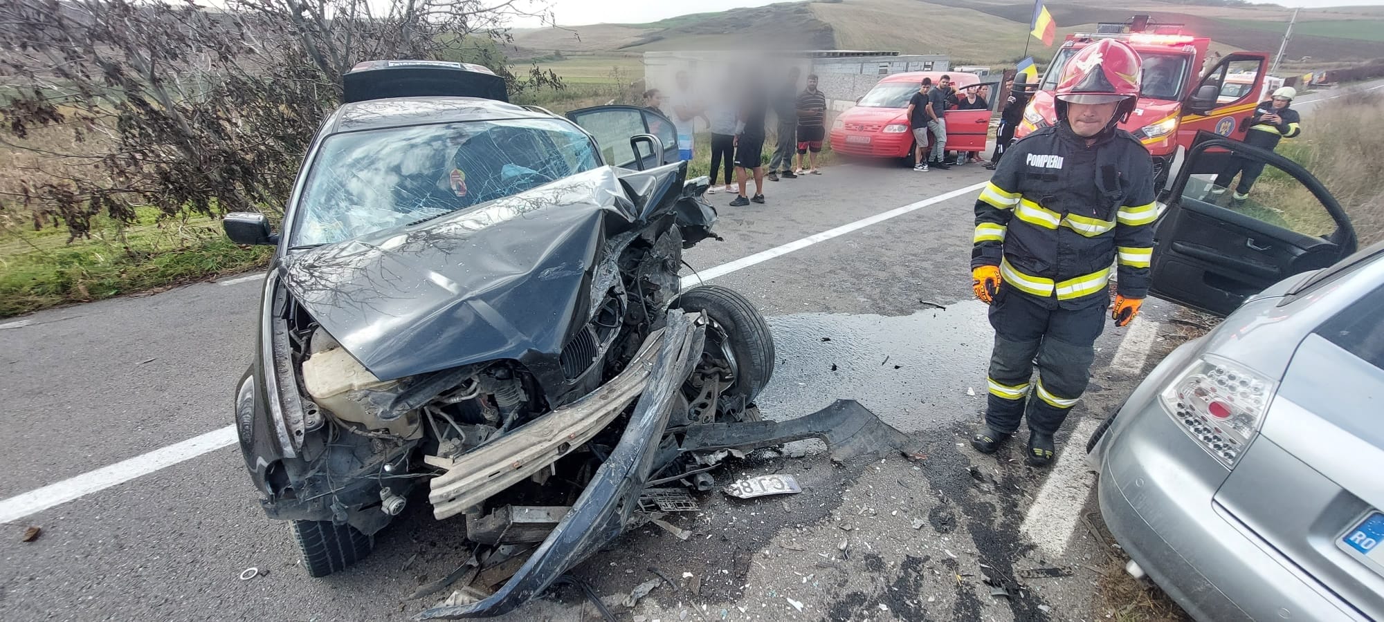 Dezastru în comuna Cojocna, Cluj, după o depășire neregulamentară. Șase ...