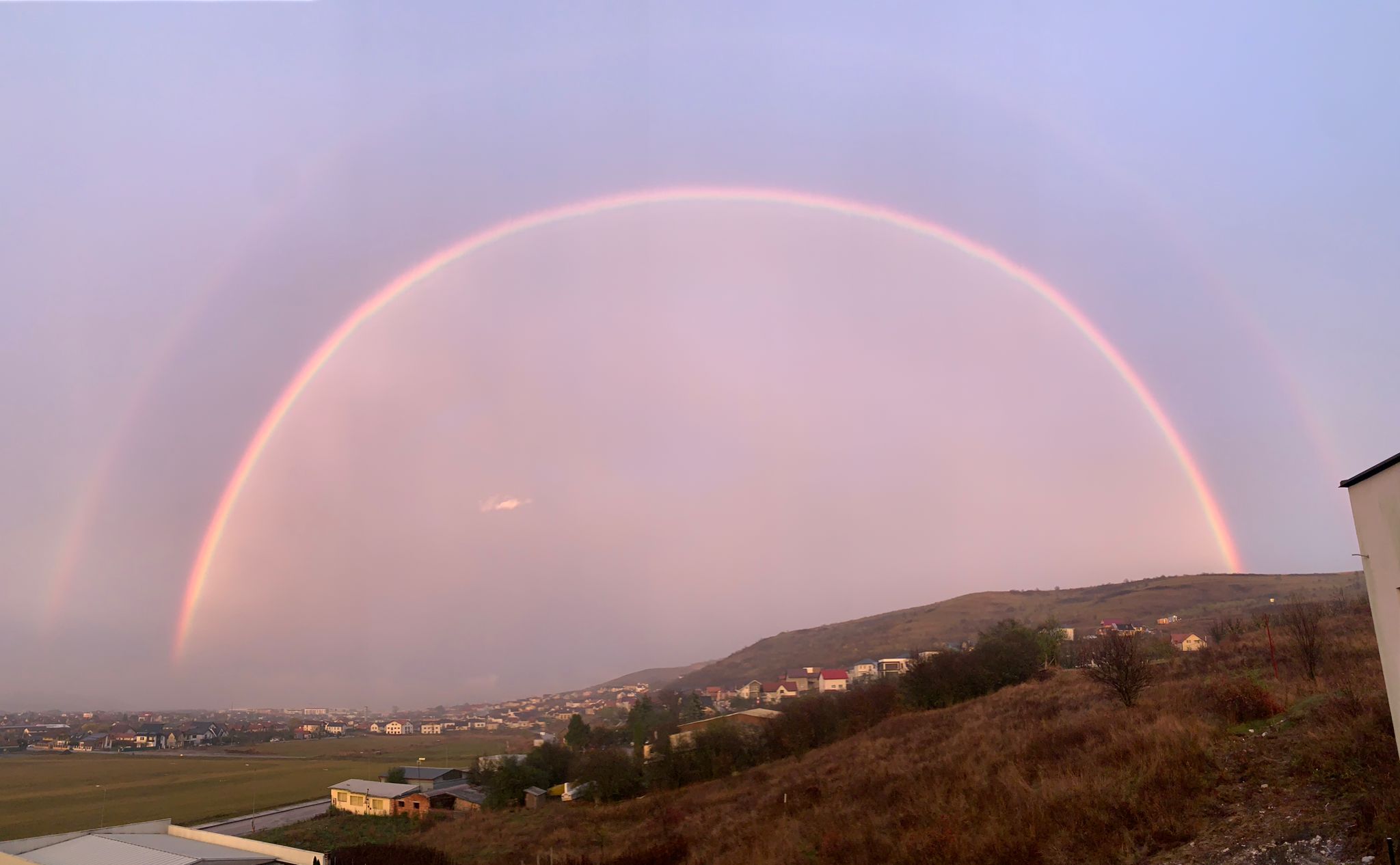 Dublu curcubeu senzațional pe cerul Clujului - VIDEO - Ştiri de Cluj
