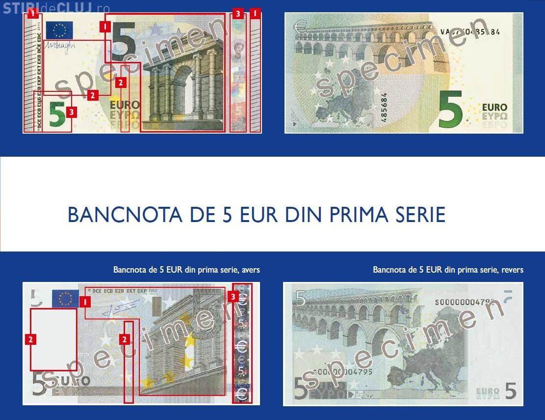 Cum arată NOUA bancnotă de 5 EURO - FOTO - Ştiri de Cluj