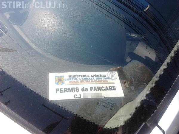 Taximetrist din Cluj cu permis de parcare de la Armată !? - FOTO ...
