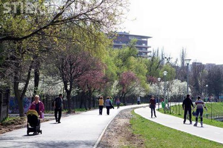 Aleea pietonală de pe malul Someșului, dintre Parcul Babes si Parcul ...