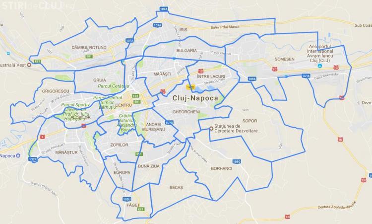 Cluj: Harta cartierelor! Cum au crescut cartierele Clujului din 2016 în ...