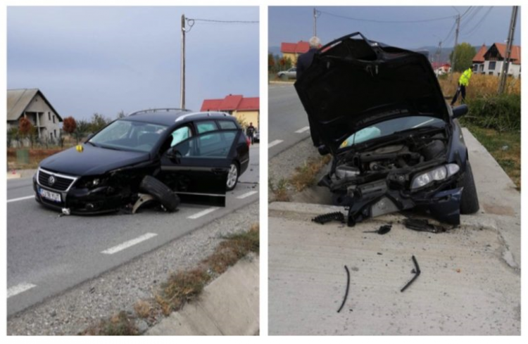 Accident între Urișor și Cășeiu surprins de o cameră de supraveghere ...