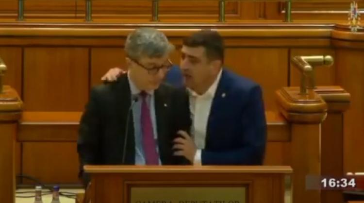 George Simion l-a luat de gât pe Virgil Popescu, ministrul Energiei, în Parlament - VIDEO ...